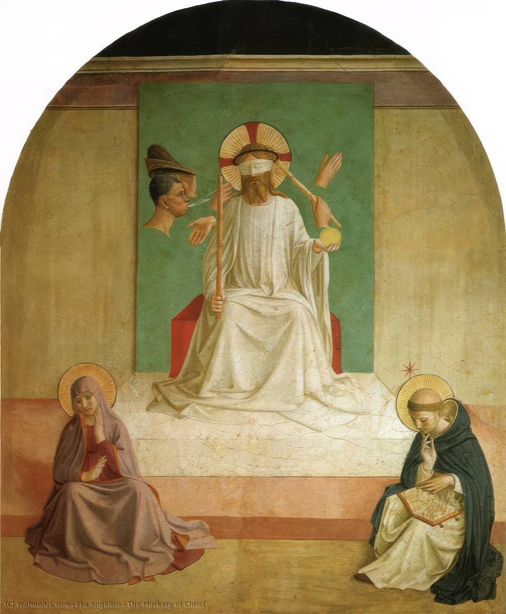 Reproducciones De Pinturas La burla de Cristo de Fra Angelico (1395 ...