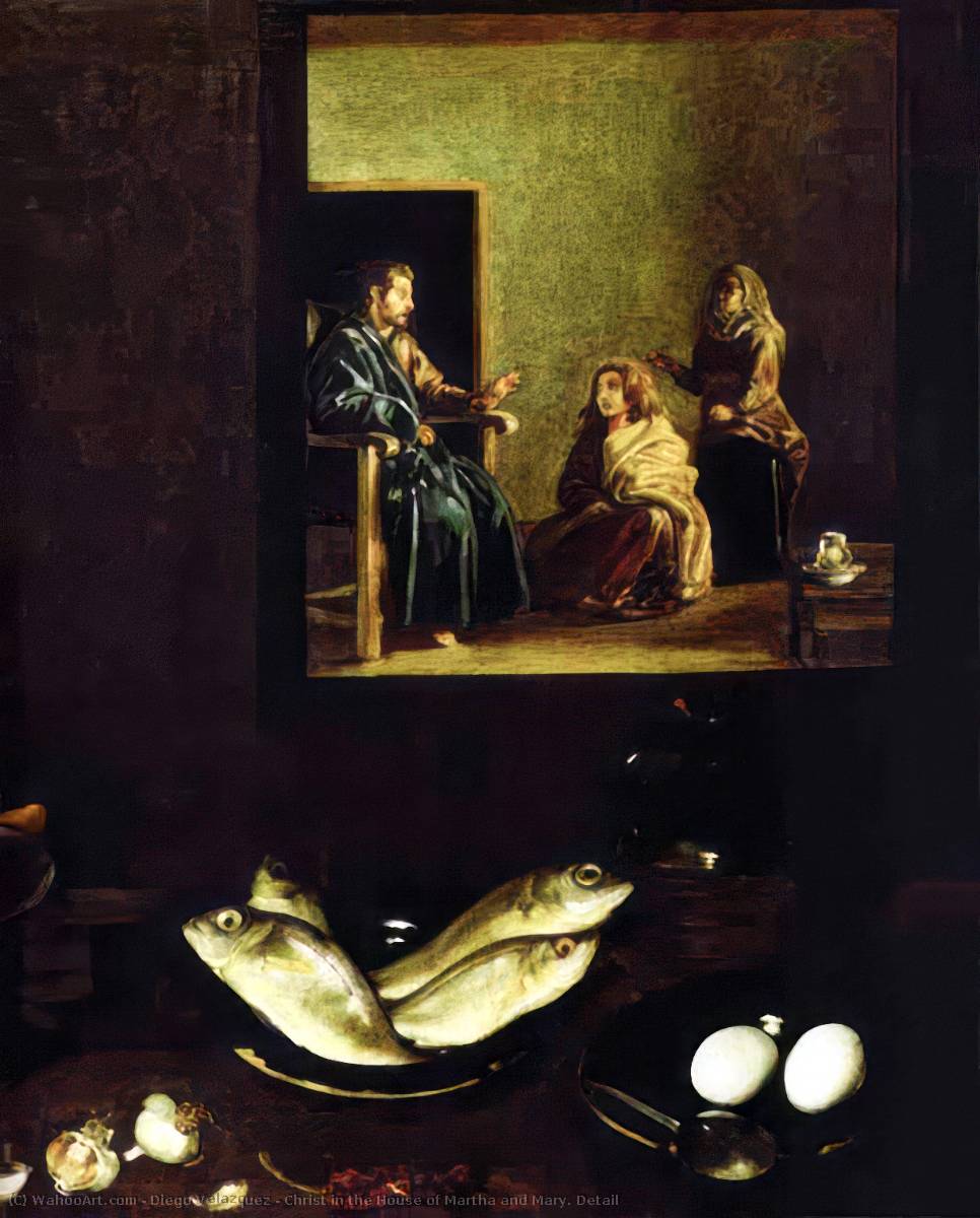 Oil Painting Replica | Christ in the House of Martha and Mary. Detail ...
