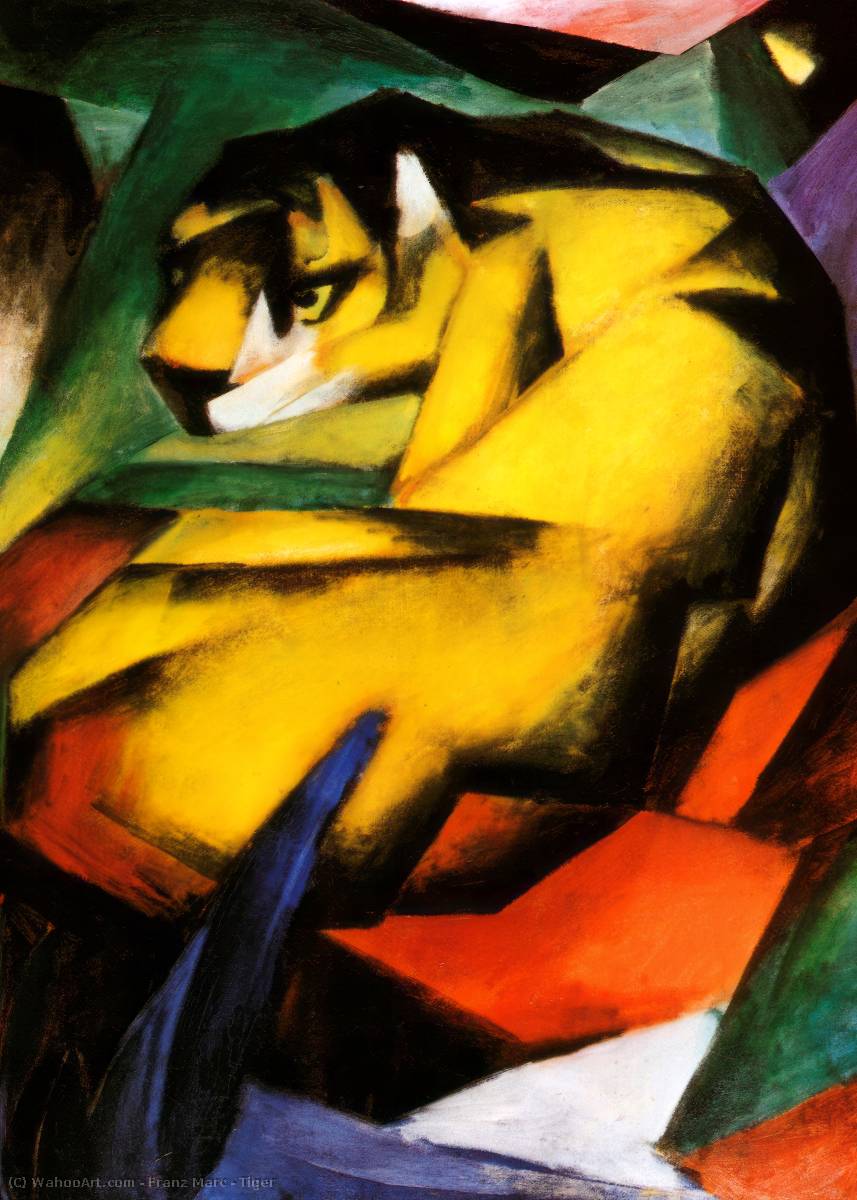 Tiger, 1912 by Franz Marc (1880-1916, Germany) | Museum Quality Copies ...
