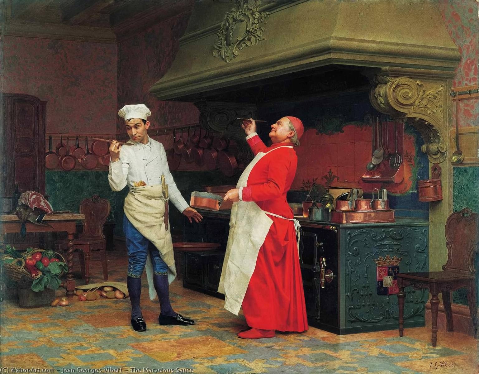 Reproduções De Belas Artes The Marvelous Sauce por Jehan Georges Vibert ...