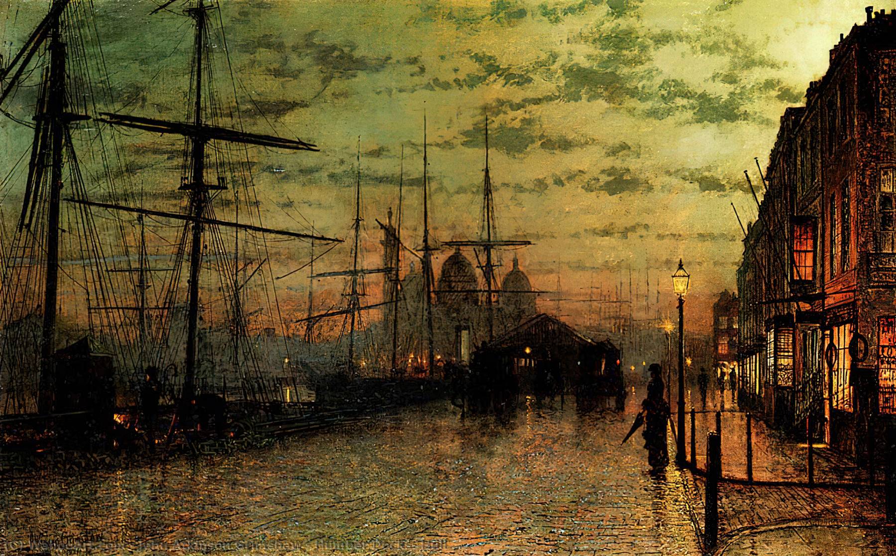 Get Art Reproductions Humber Docks, Hull, 1884 by John Atkinson ...