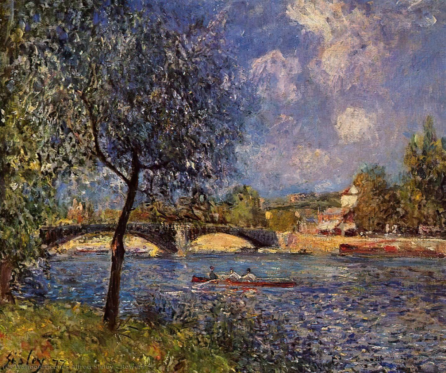 Art Reproductions Rowers, 1877 by Alfred Sisley (1839-1899, France ...