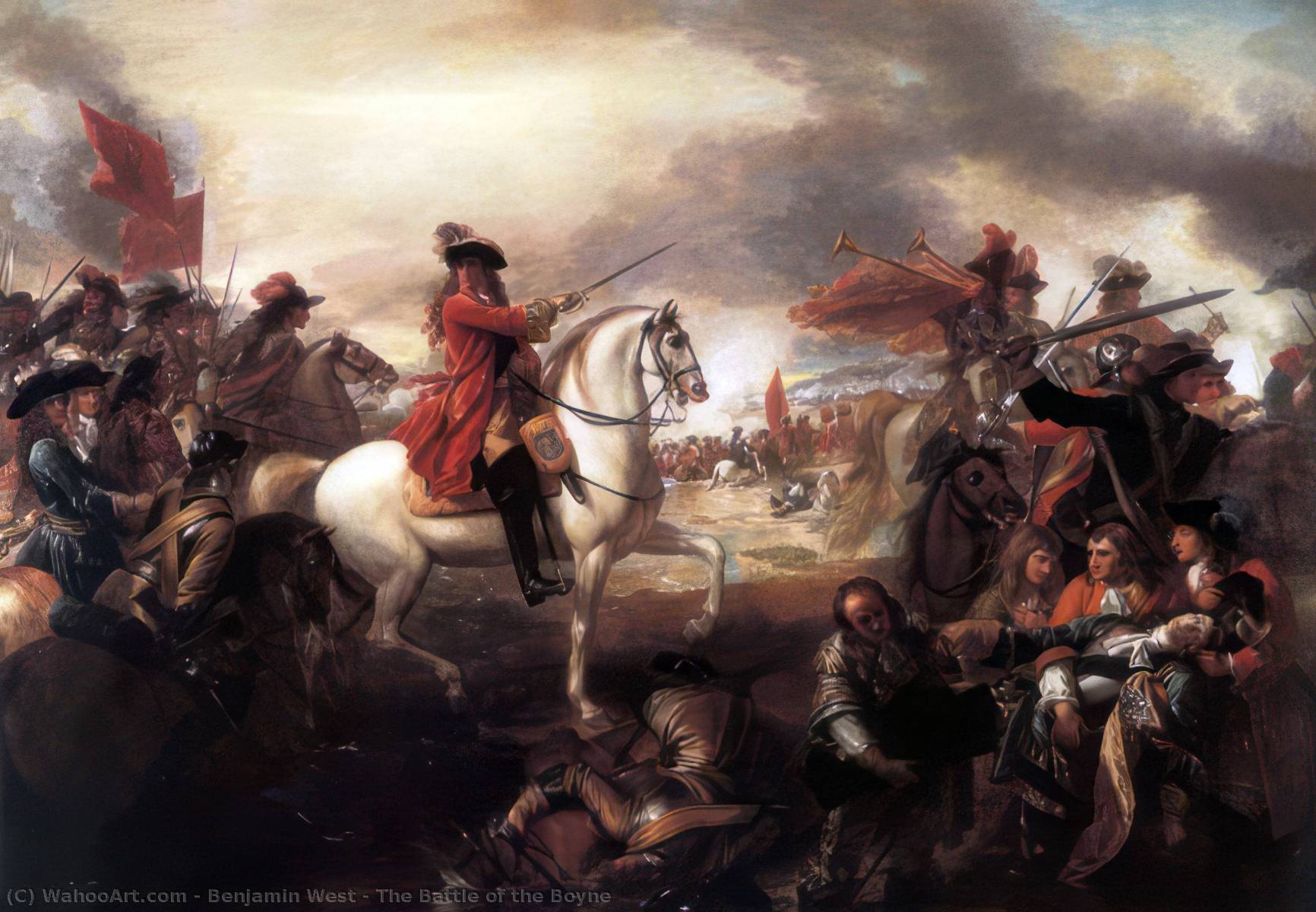The Battle of the Boyne by Benjamin West (1738-1820, United States ...