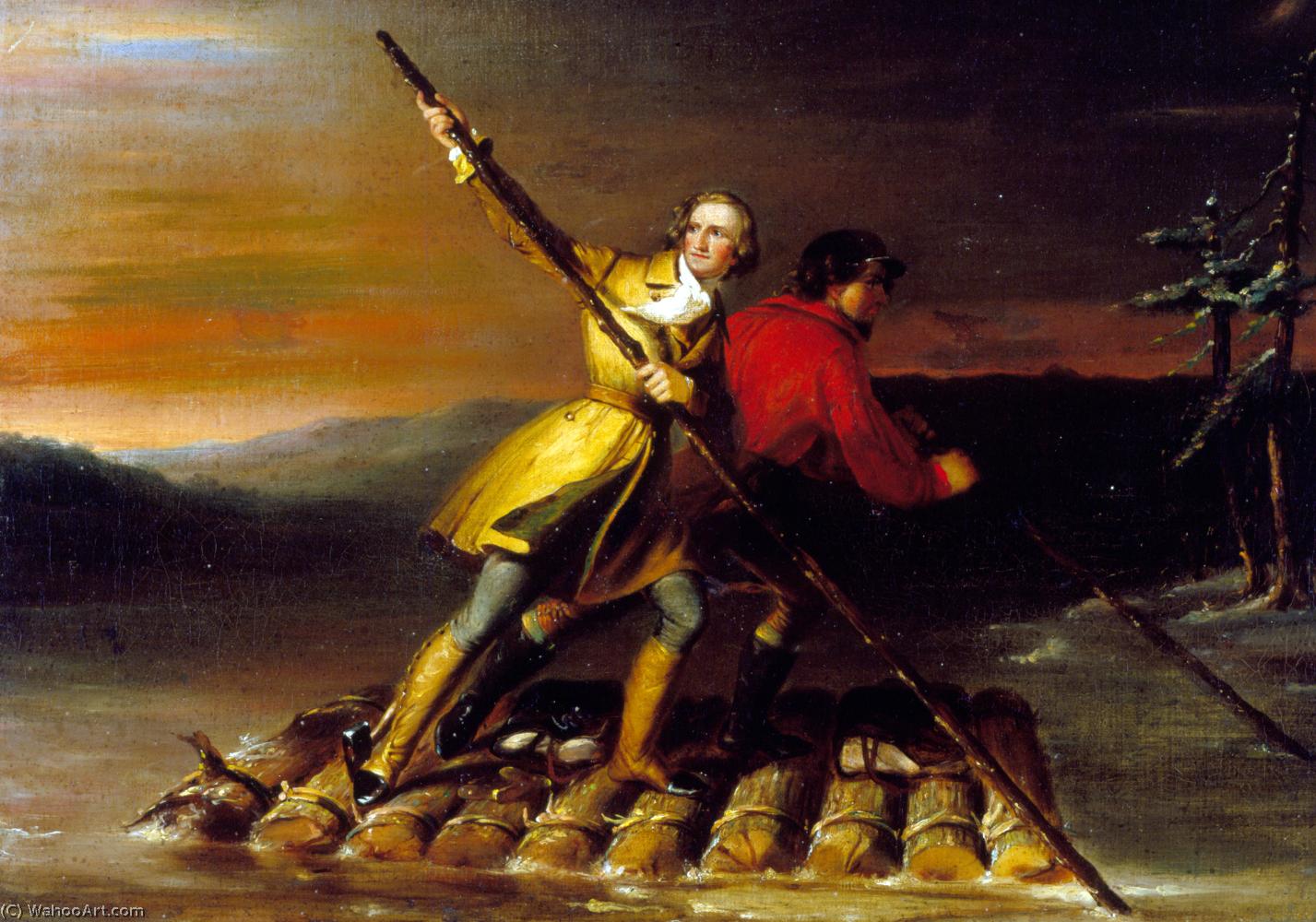 Oil Painting Replica GEORGE WASHINGTON AND CHRISTOPHER GIST ON THE ...