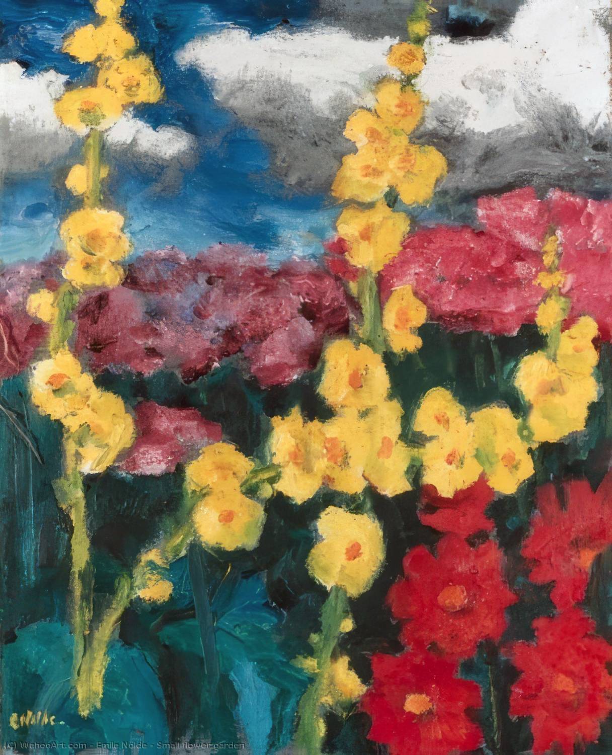 Obter Reproduções De Belas Artes Pequeno jardim de flor por Emile Nolde ...