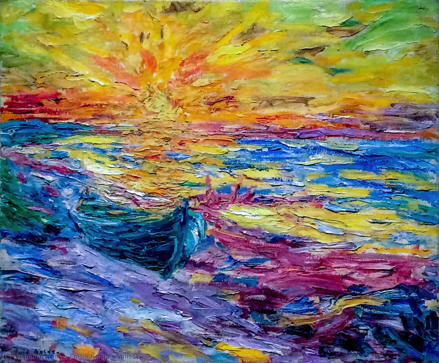 Compre Museu De Reproduções De Arte Pôr do sol por Emile Nolde ...