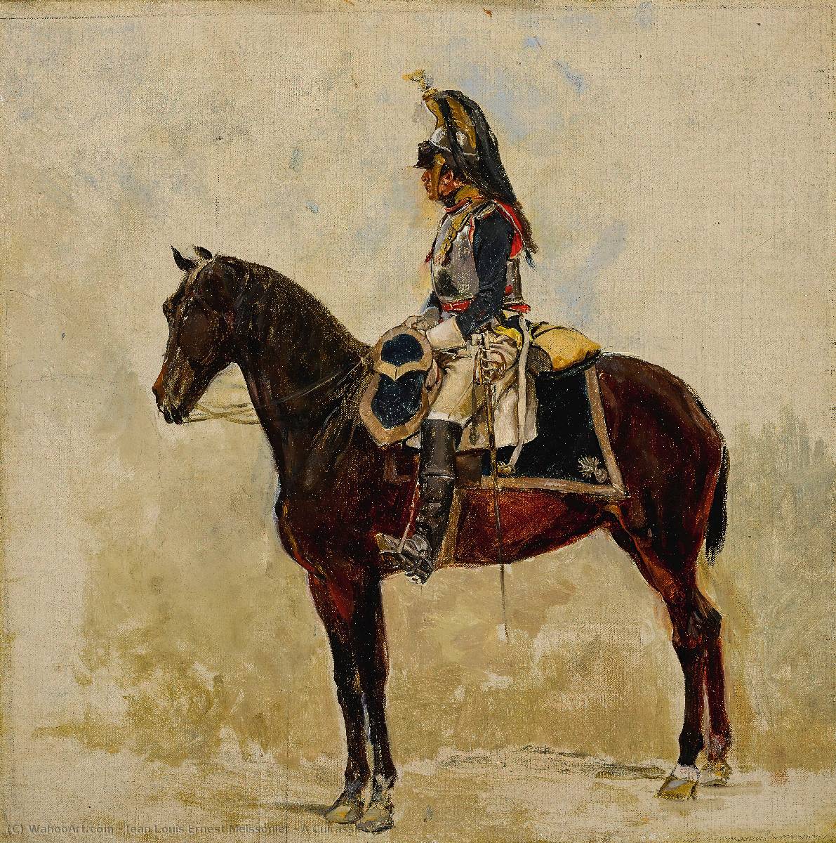 Réplique De Peinture Un Cuirassier de Jean Louis Ernest Meissonier ...