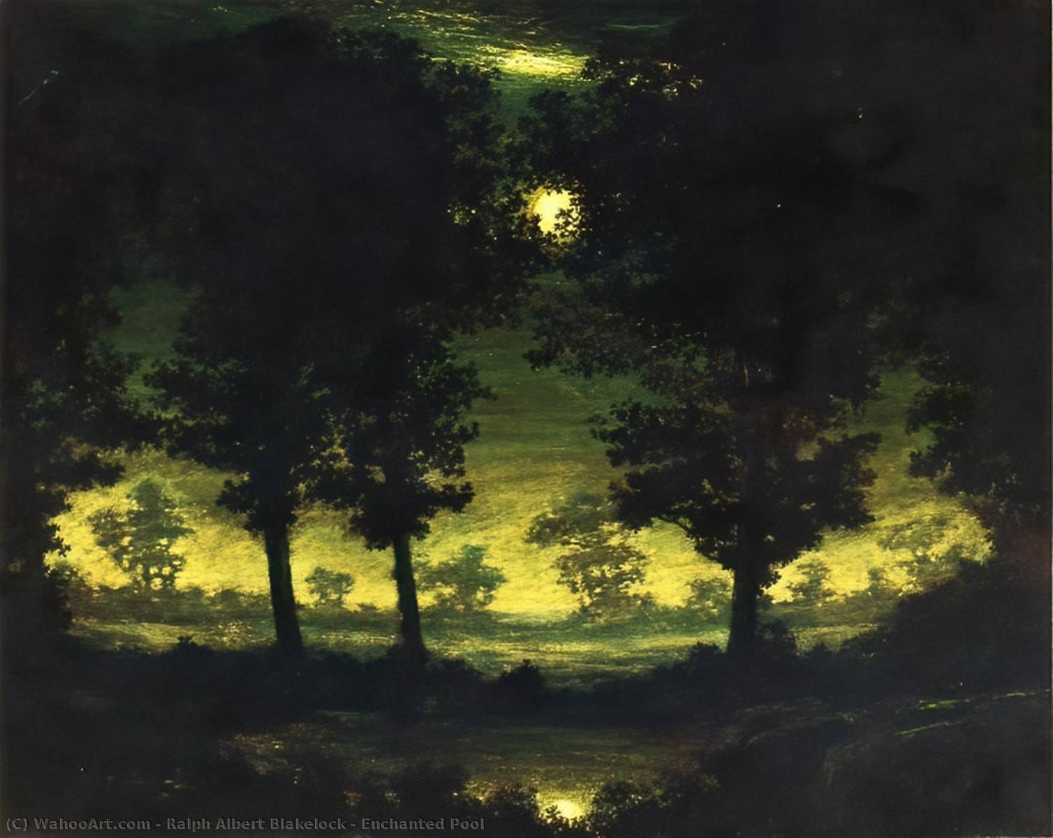 Buy Museum Art Reproductions Enchanted Pool by Ralph Albert Blakelock ...
