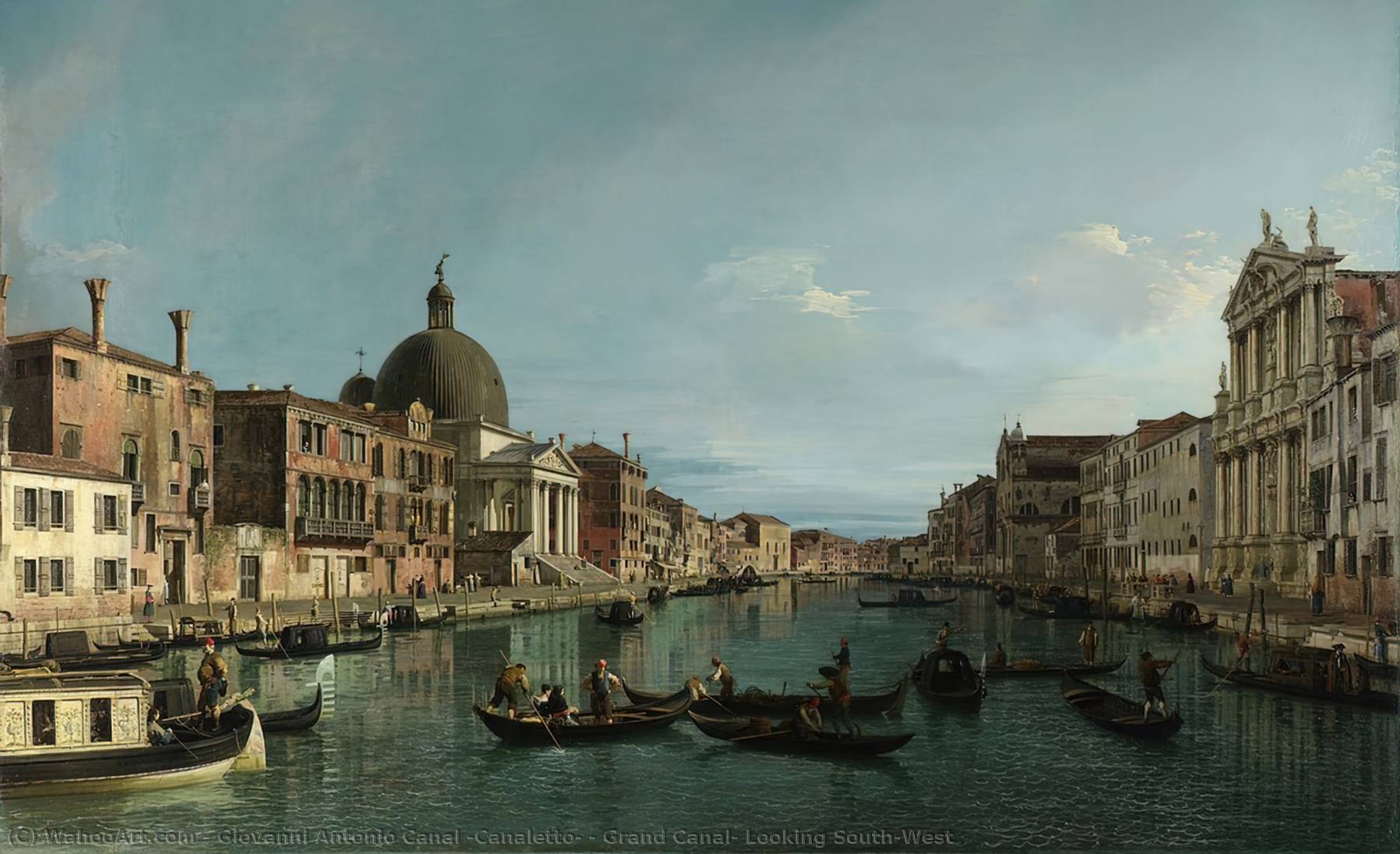 Obtenir Reproductions De Peintures Grand Canal: Vers le sud-ouest, 1738 ...