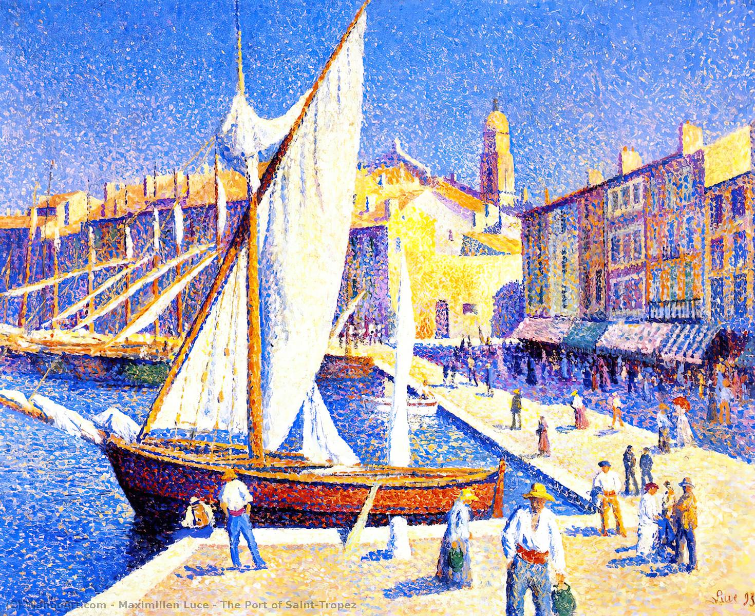 Reproduções De Belas Artes O Porto de Saint-Tropez, 1893 por Maximilien ...