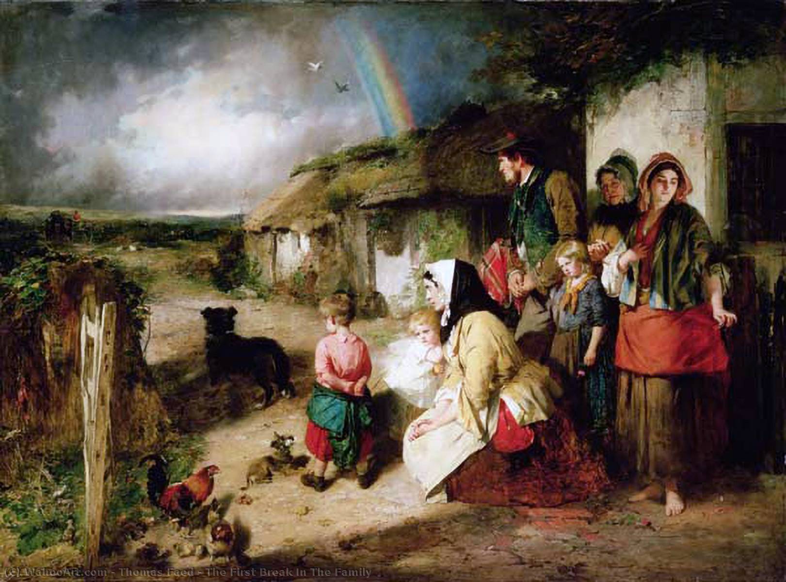 Artwork Replica The First Break In The Family by Thomas Faed (1826-1900 ...