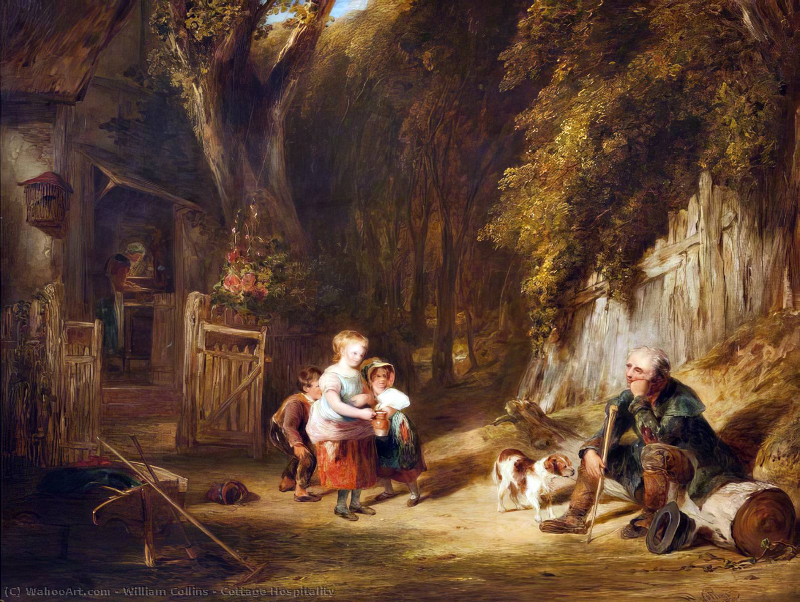 Get Art Reproductions Cottage Hospitality by William Collins (1824-1889 ...