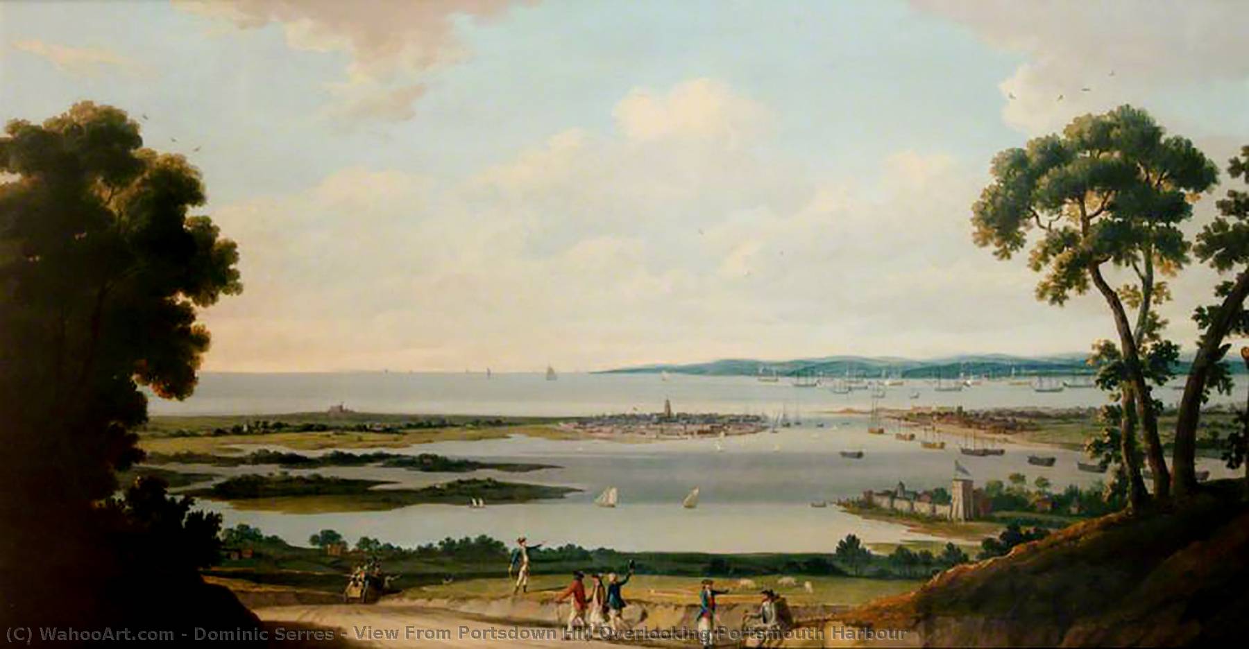 Reproductions D'art Vue de Portsdown Hill Surplombant Portsmouth ...