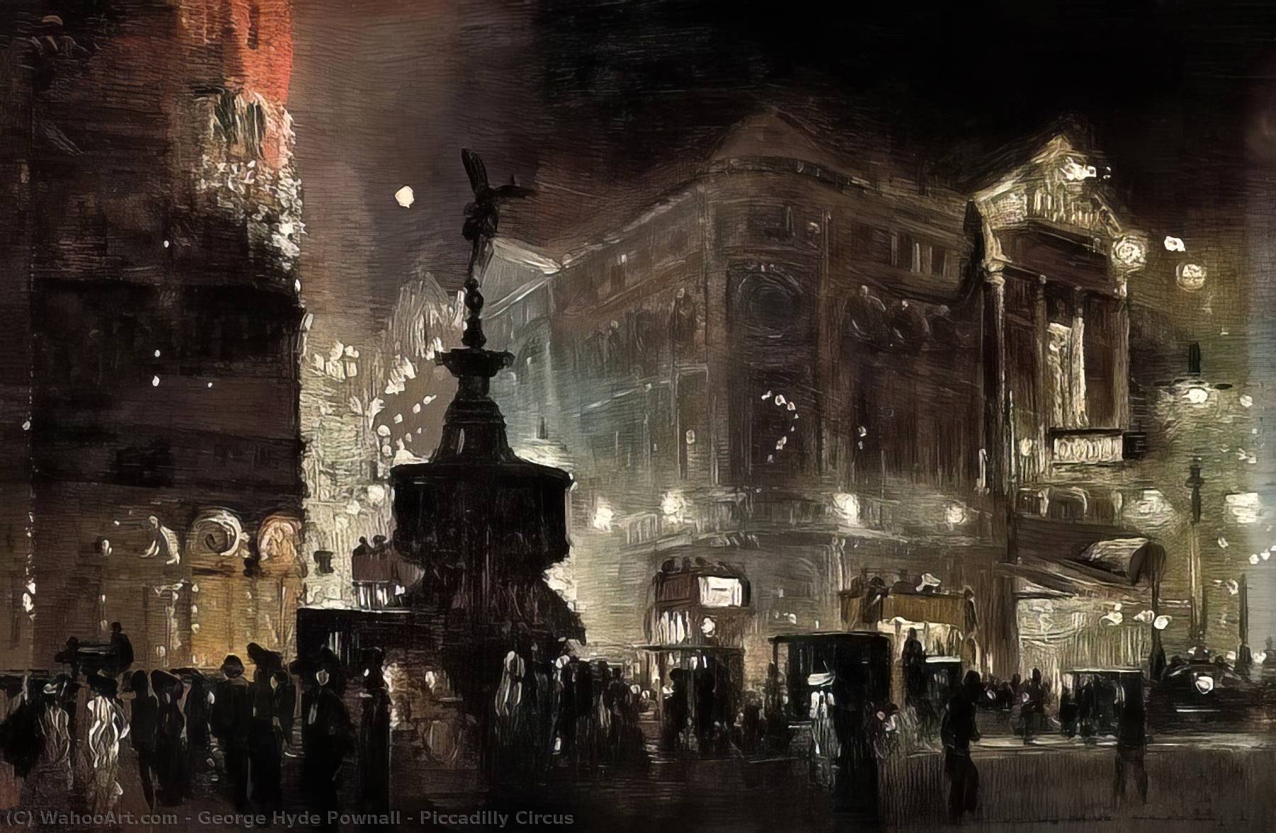 Reproductions D'art Piccadilly Circus de George Hyde Pownall (1876-1932 ...