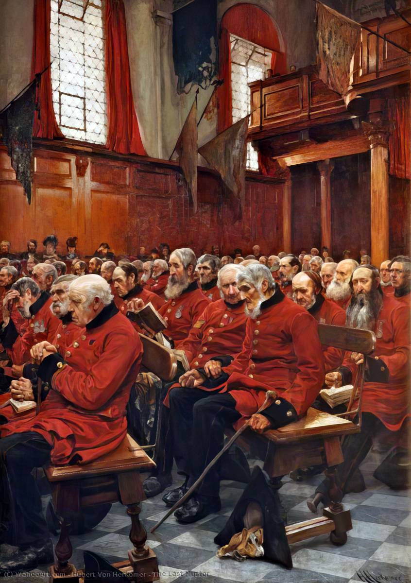 Museum Art Reproductions The Last Muster by Hubert Von Herkomer (1849 ...