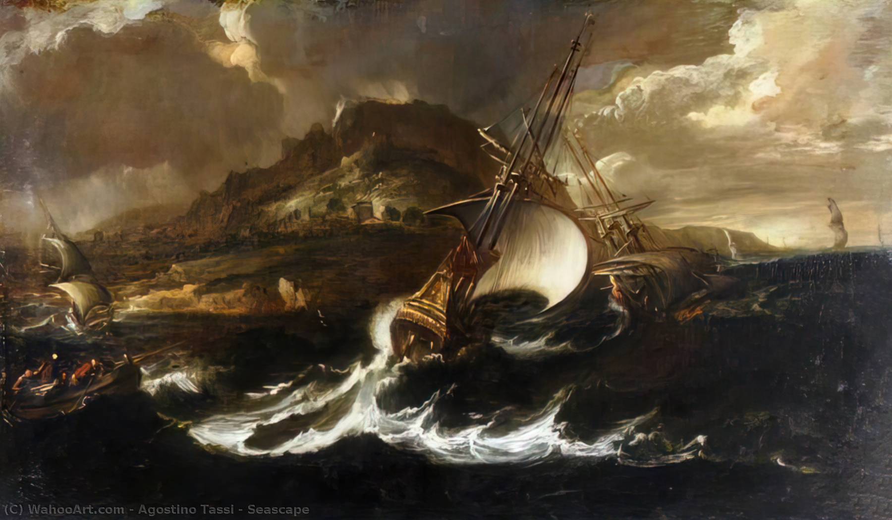 Purchase Oil Painting Replica Seascape by Agostino Tassi (1580-1644 ...
