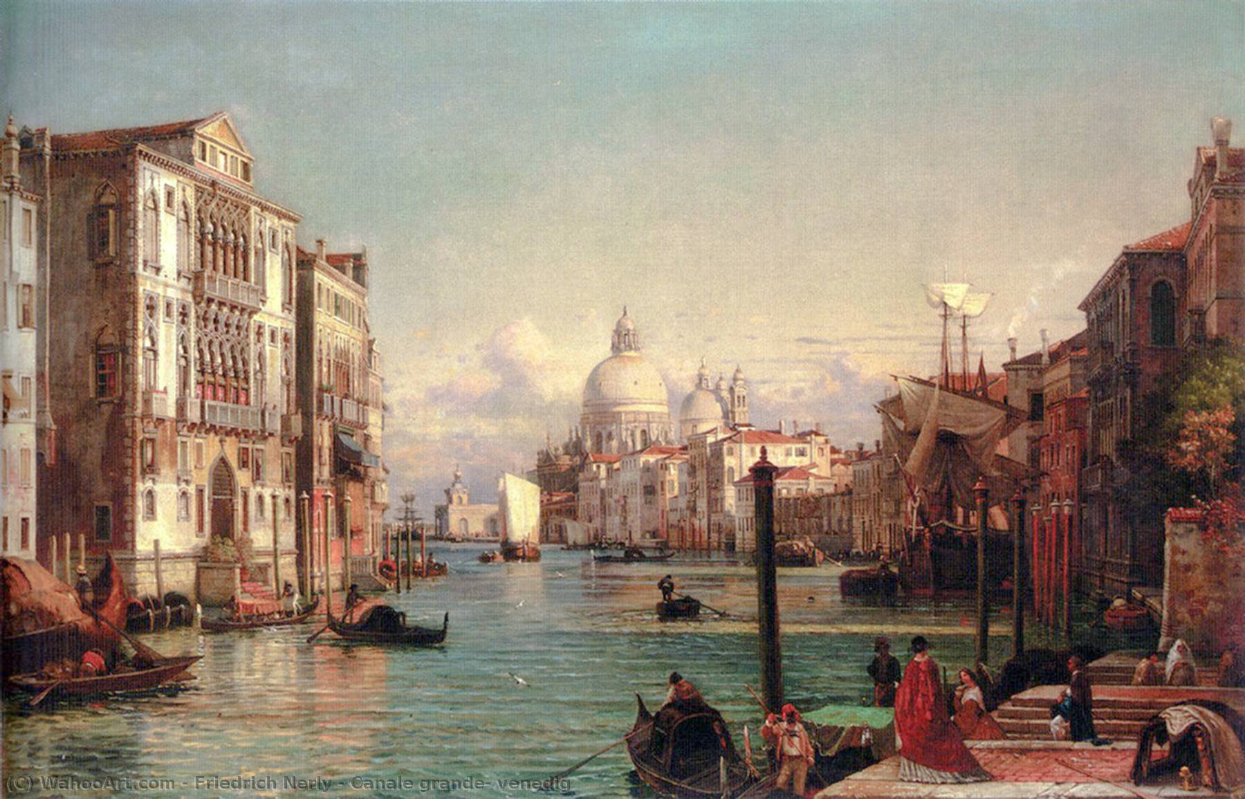 Buy Museum Art Reproductions Canale grande, venedig by Friedrich Nerly ...