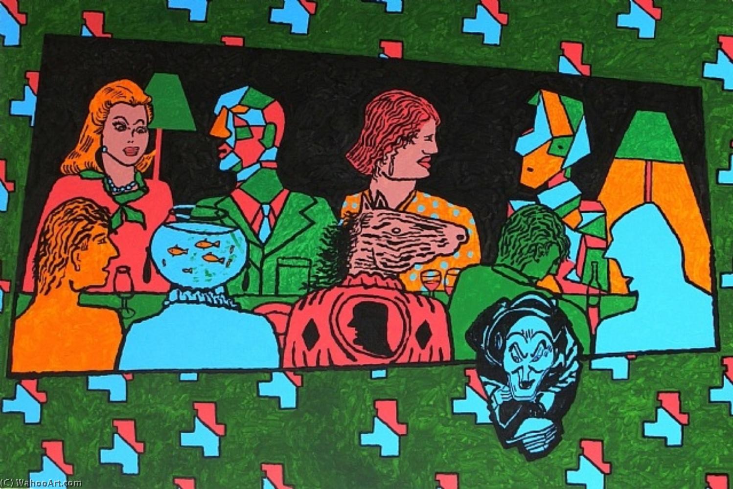 The dinner party by Derek Boshier Derek Boshier | WahooArt.com