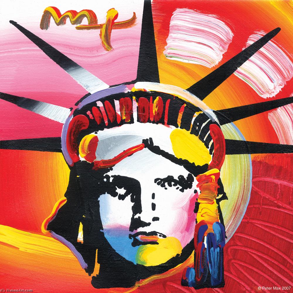 Liberty head by Peter Max (1937-2004, Germany) Peter Max | WahooArt.com