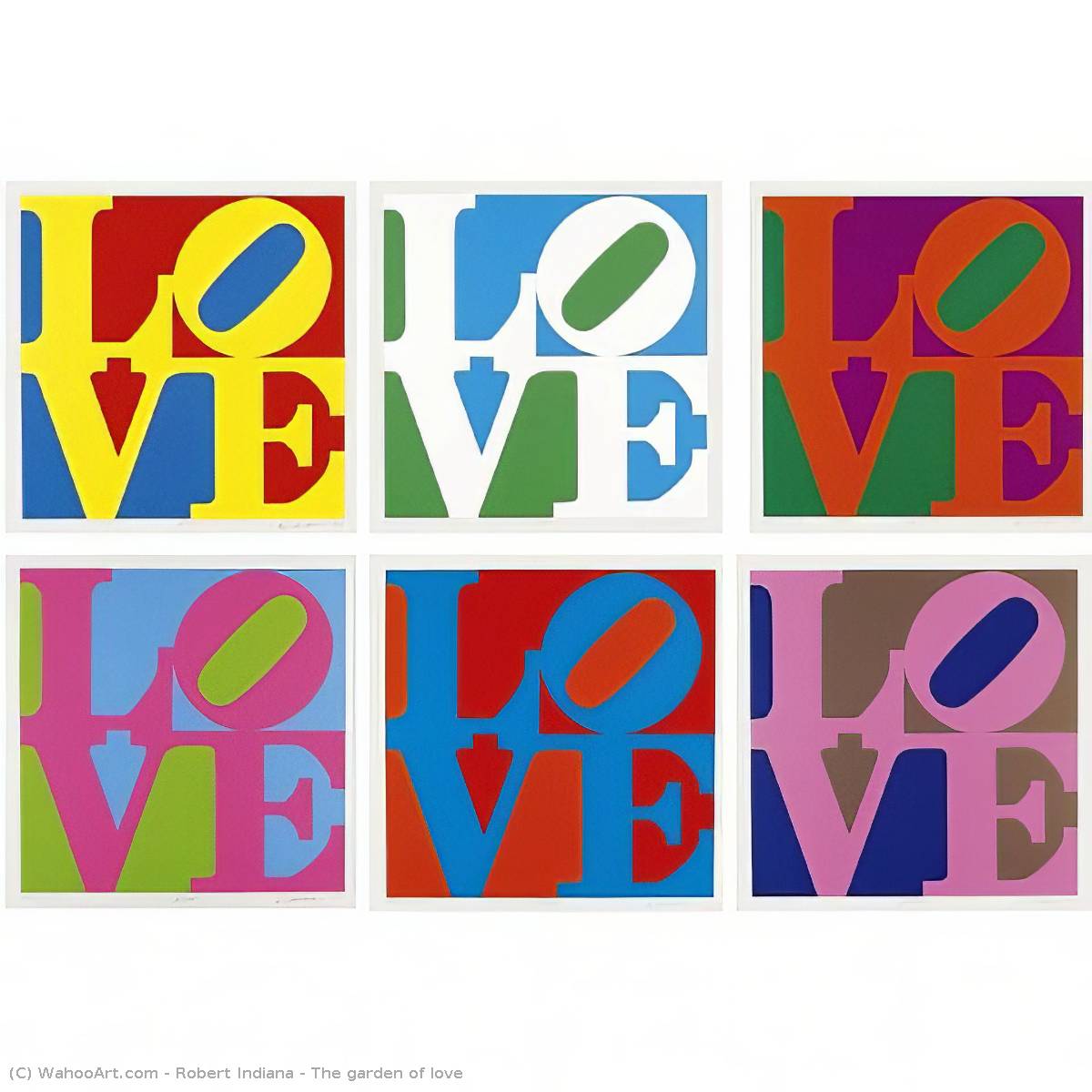 Le jardin de l`amour de Robert Indiana (1928-2018, United States ...