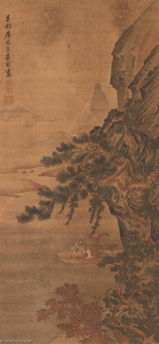 Artwork Replica SCHOLARS ON BOATS by Tang Yin (1470-1524) | WahooArt.com