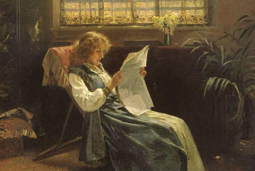 Artwork Replica Morning News by Alexander Mark Rossi (1841-1916, Greece ...