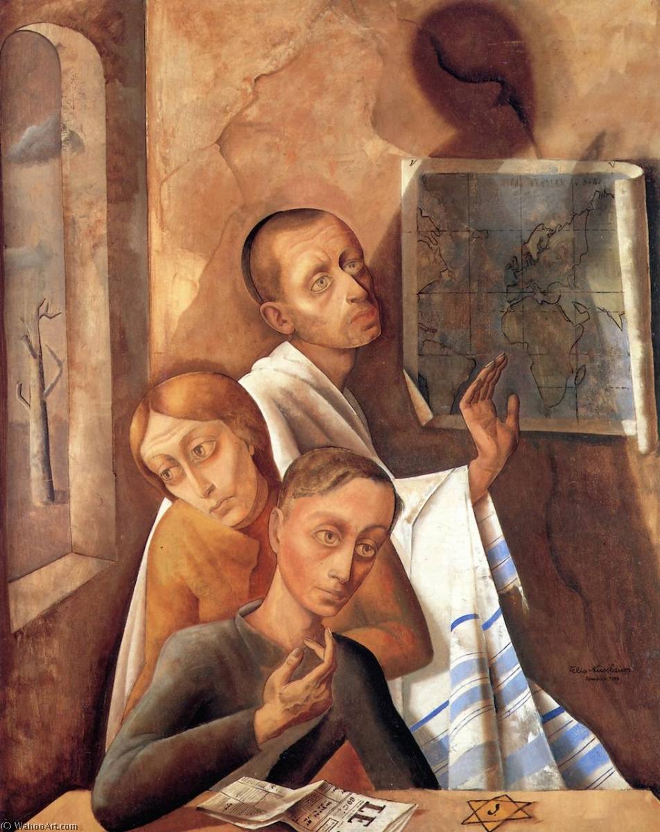 Paintings Reproductions Group of Three, 1944 by Felix Nussbaum (1904 ...