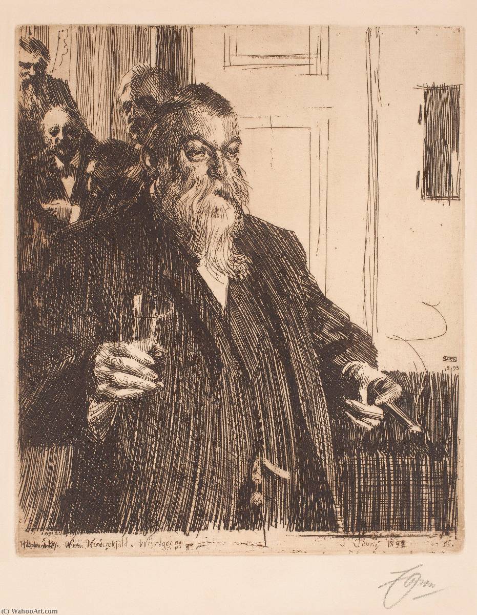 Paintings Reproductions A Toast (Idun) II, 1893 by Anders Leonard Zorn ...