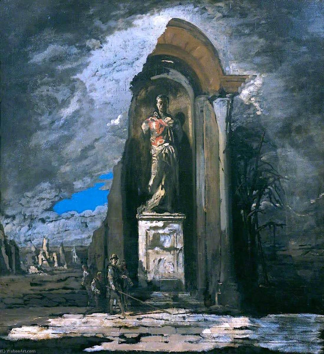 Paintings Reproductions The Monument, 1917 by James Ferrier Pryde (1866 ...