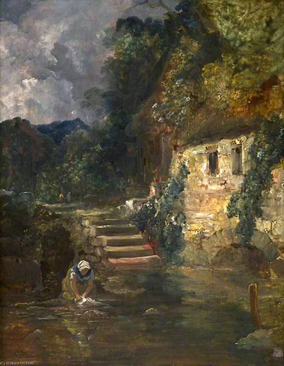 Paintings Reproductions | A Mill near Tintern, 1826 by James Francis ...