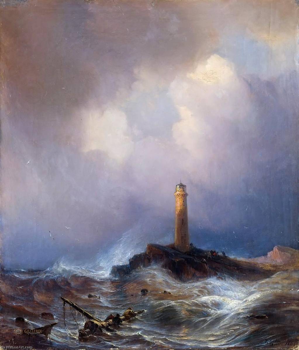 Reproductions De Peintures Phare en Bretagne, 1845 de Jean Antoine ...