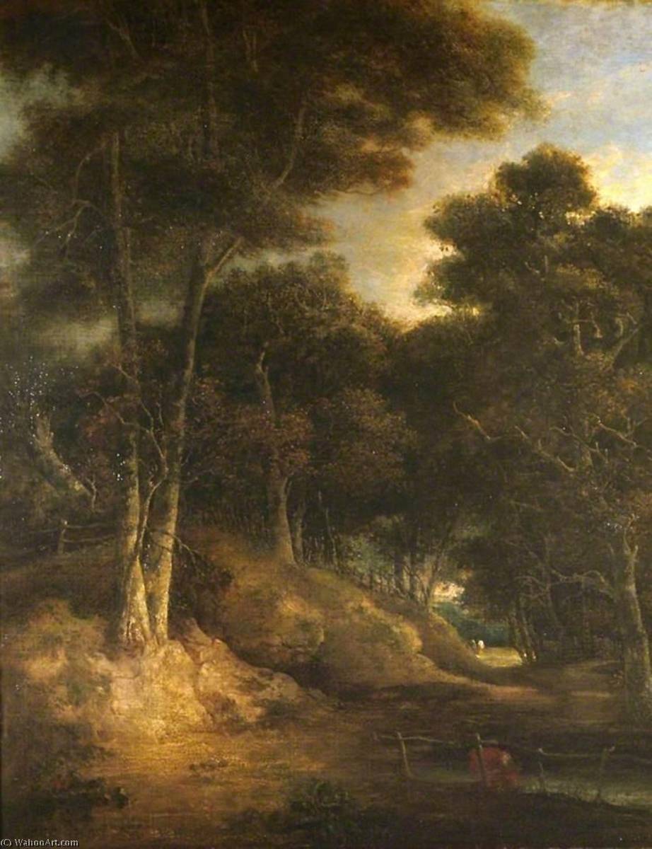 Paintings Reproductions Landscape Edge of a Wood, 1820 by John Crome ...