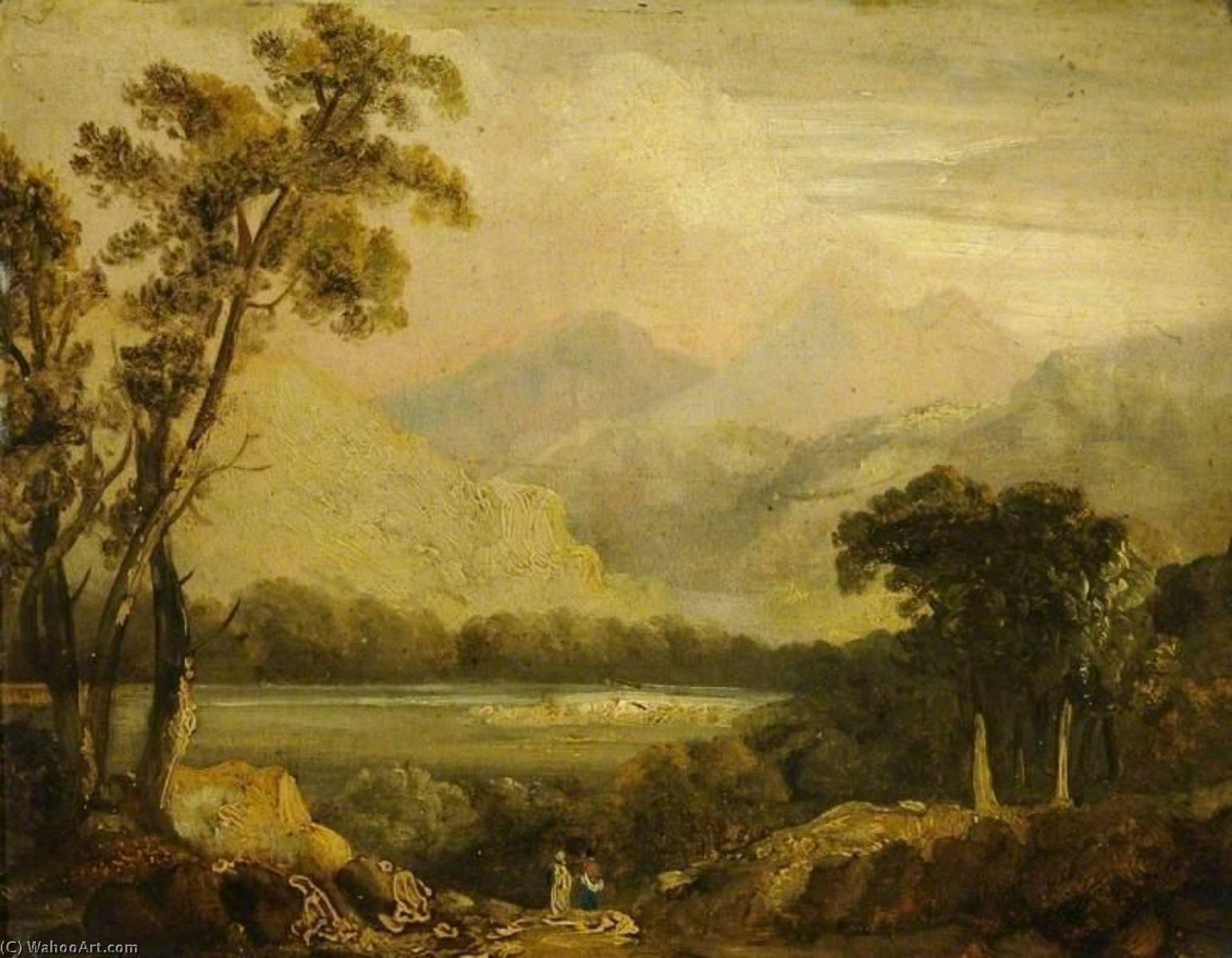 Reproducciones De Pinturas Paisaje con un río de John Crome (1768-1821 ...