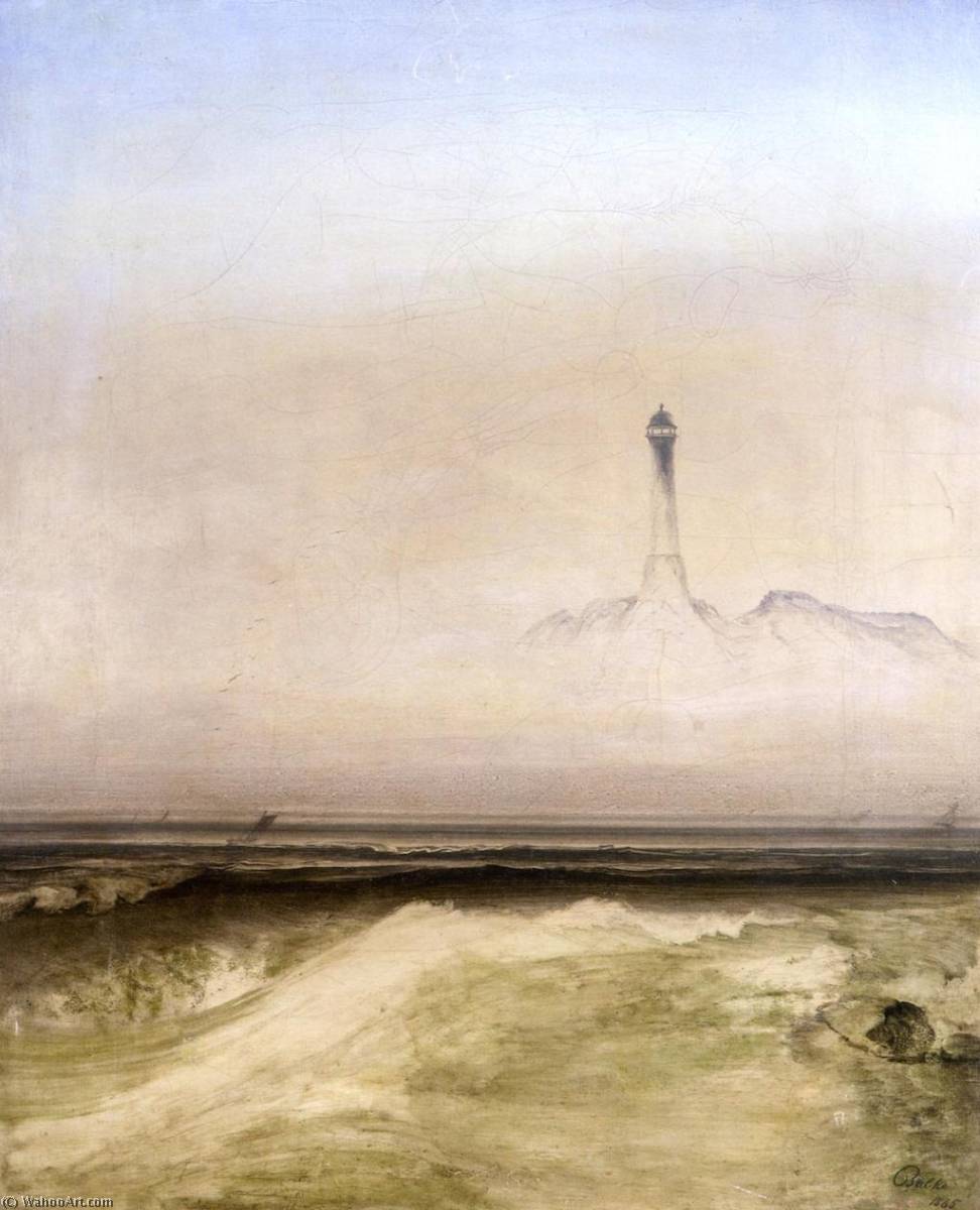 Grabados De Calidad Del Museo Faro en Mist, 1865 de Peder Balke (1804 ...