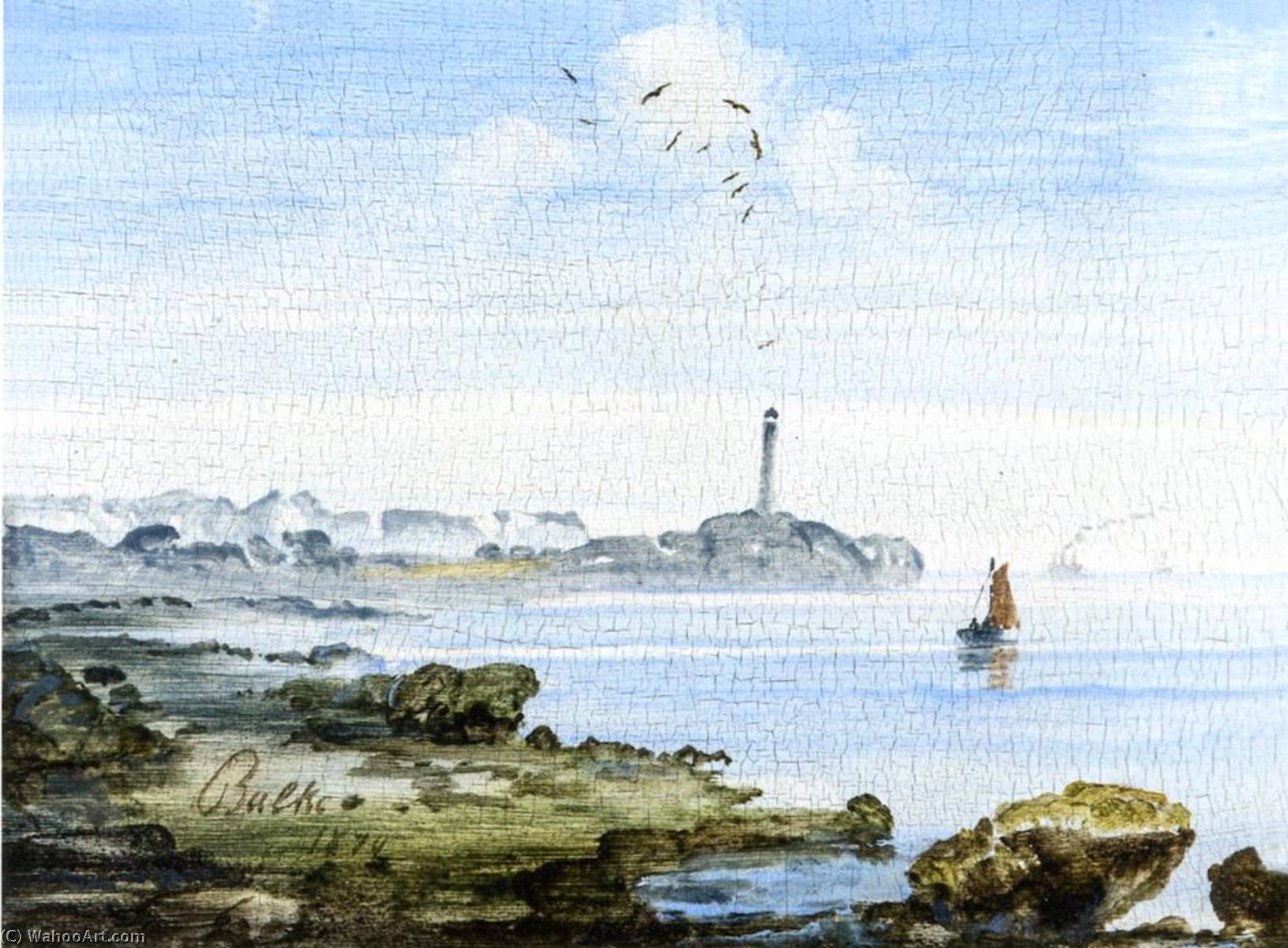 Artwork Replica Lighthouse, 1874 by Peder Balke (1804-1887, Norway ...