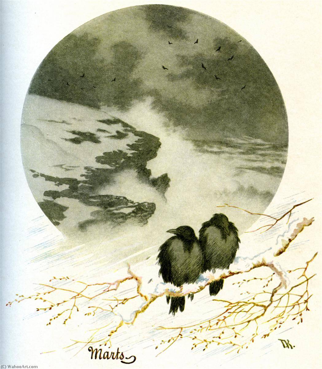 Paintings Reproductions March, 1890 by Theodor Kittelsen (1857-1914 ...