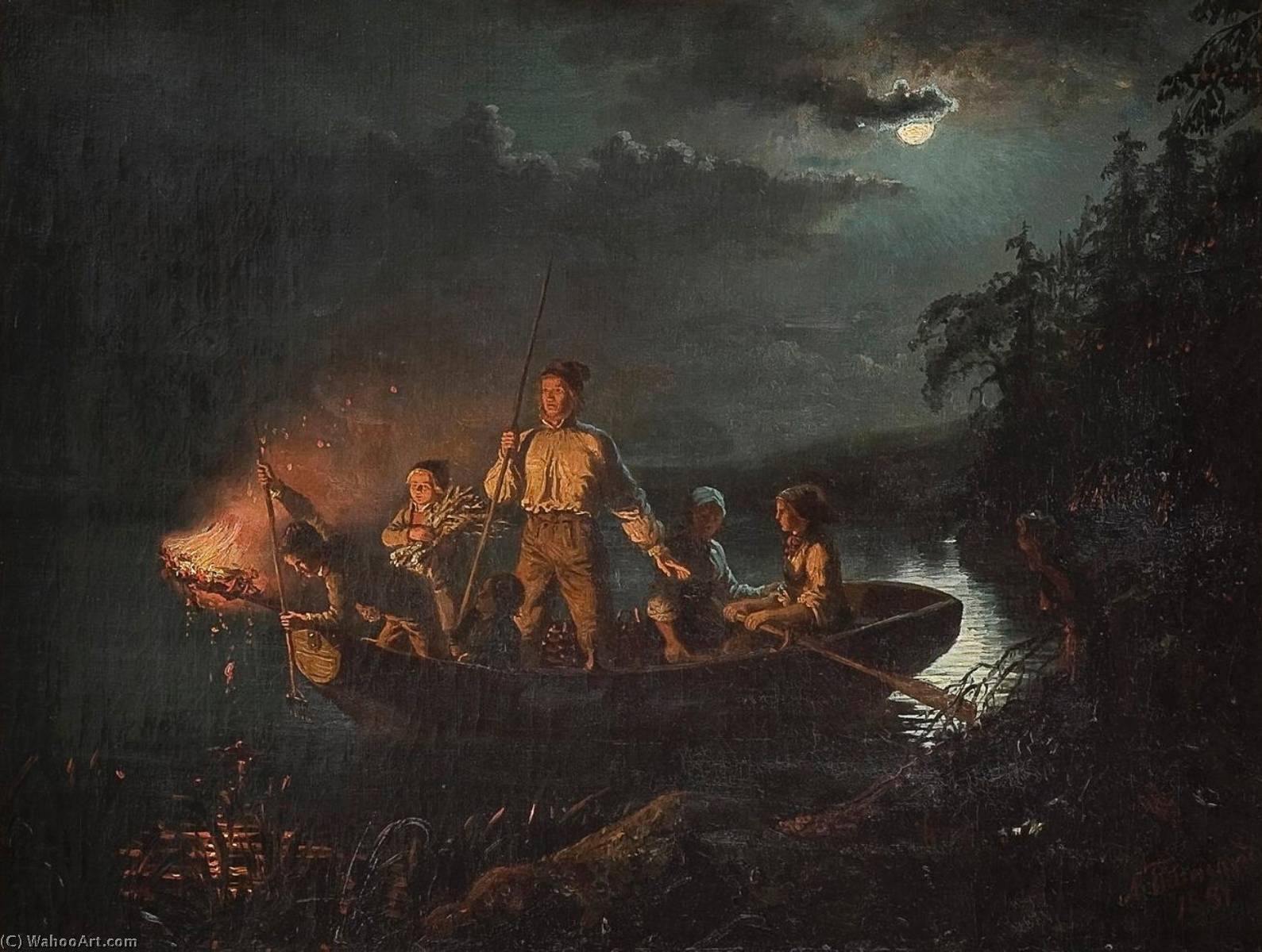 Museum Art Reproductions Lystringen, 1851 by Adolph Tidemand (1814-1876 ...