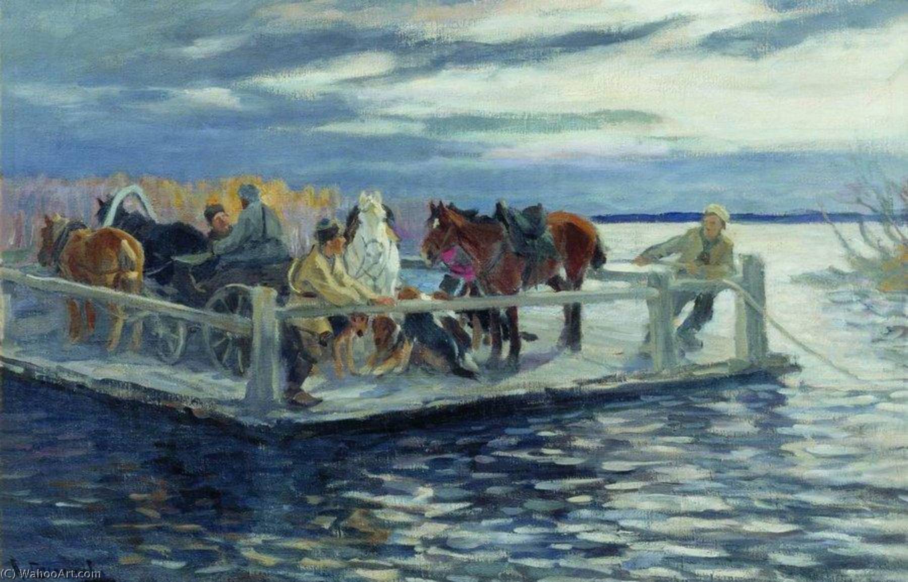 Museum Art Reproductions The Ferry, 1919 by Alexei Stepanov (1858-1923 ...