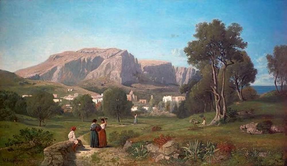 Reproducciones De Bellas Artes | Vista de la Isla de Capri, 1853 de ...