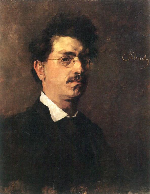 Paintings Reproductions German Carl Schuch, Self portrait, Munich 1876 ...
