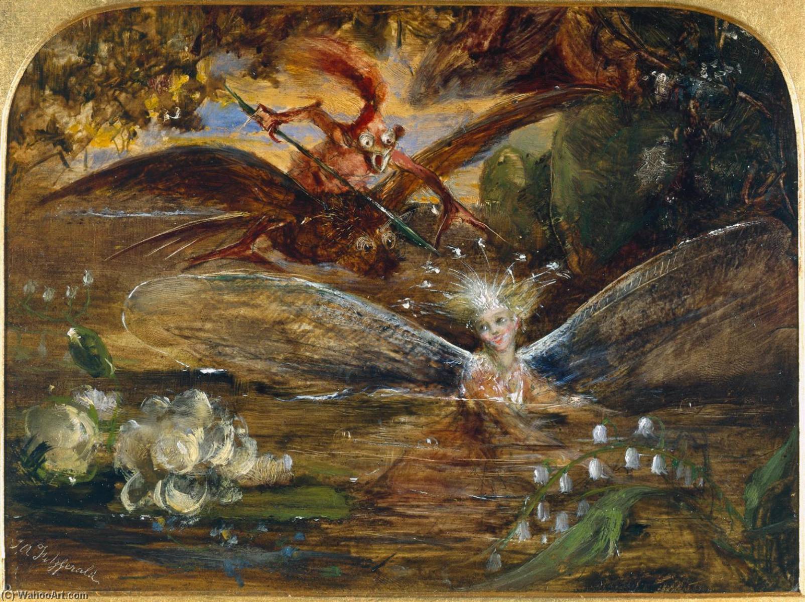 Gravura De Qualidade De Museu The Fairy s Lake, 1866 por John Anster ...