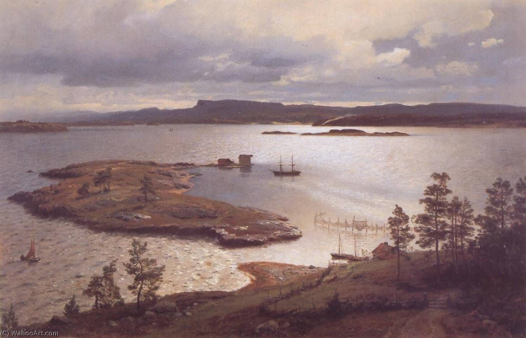 Buy Museum Art Reproductions Norwegian Sandviksfjorden, 1879 by Hans ...