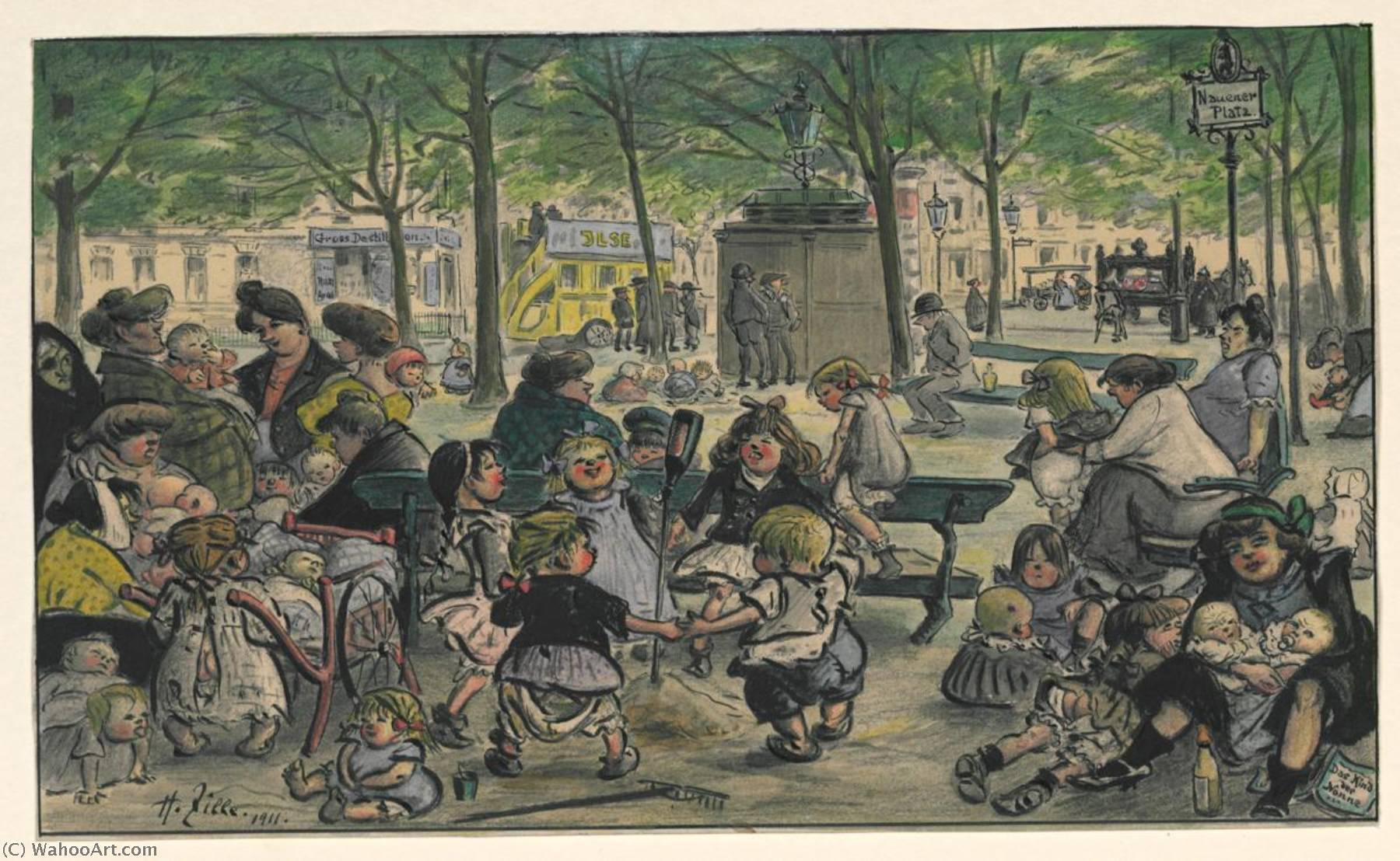 Paintings Reproductions , 1911 by Heinrich Zille (1858-1929, Germany ...