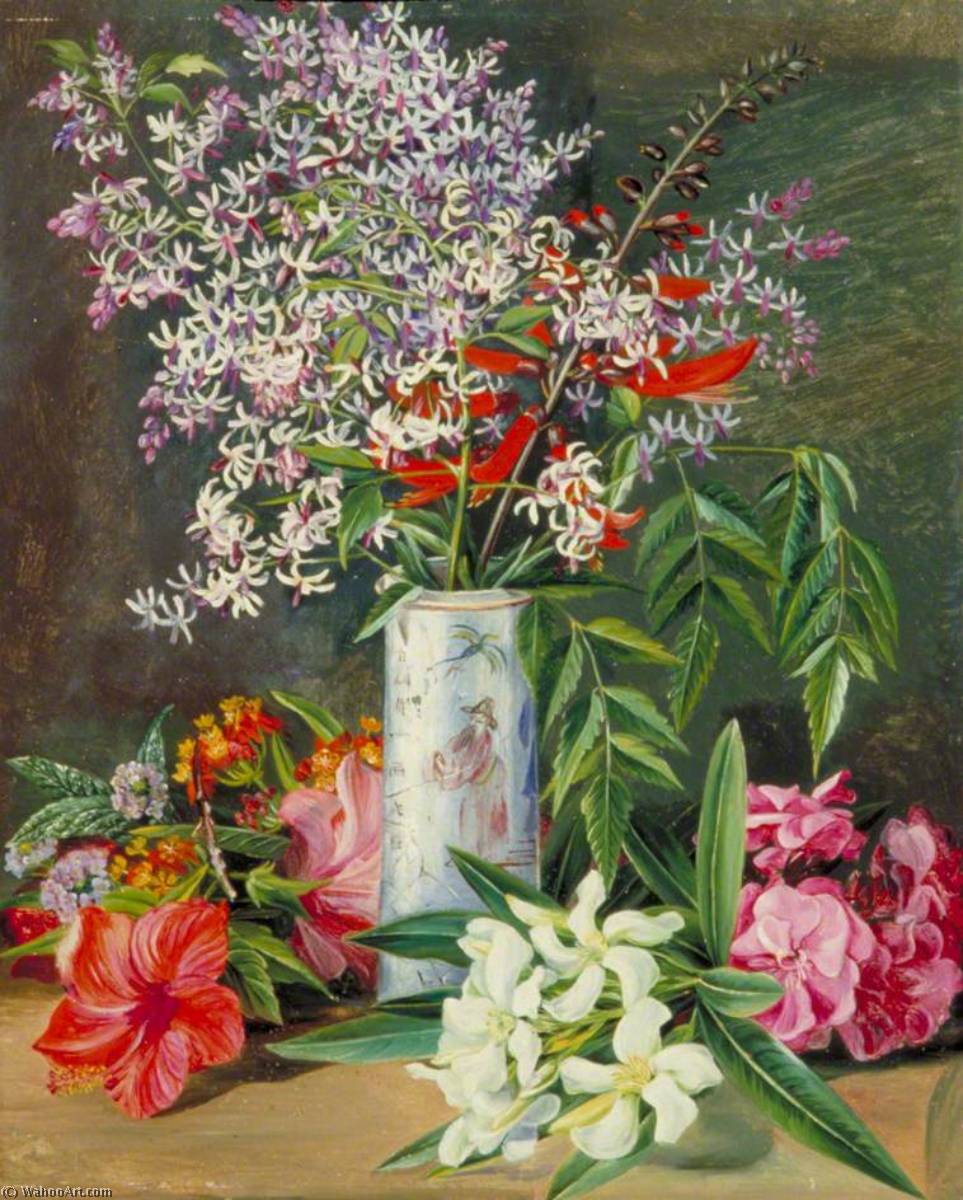 Order Artwork Replica Selection of Cultivated Flowers, Painted in ...