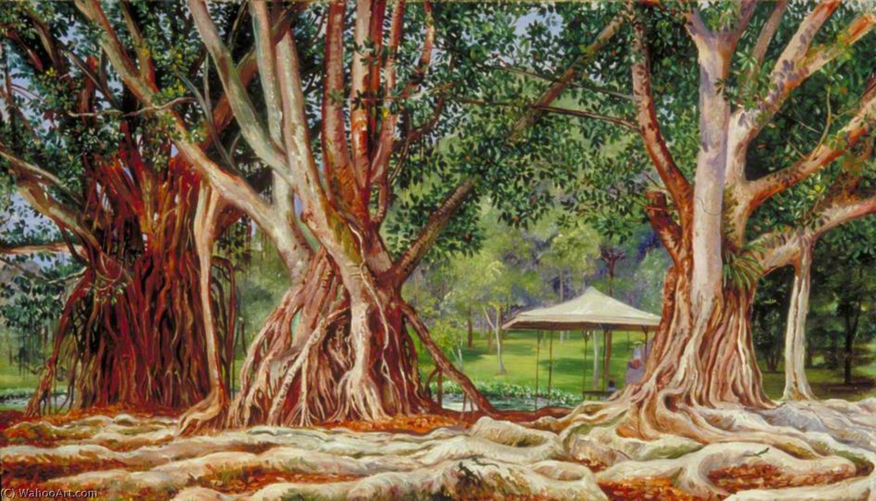 Artwork Replica India Rubber Trees at Buitenzorg, Java, 1876 by ...