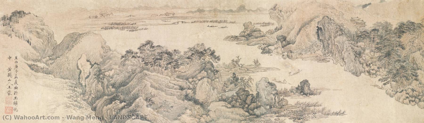 Get Paintings Reproductions LANDSCAPE by Wang Meng (1308-1385 ...
