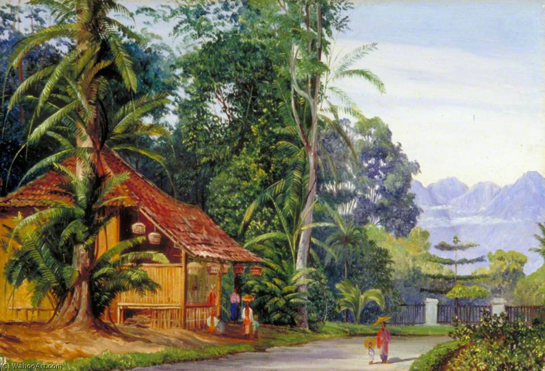 Adquirir Reproduções De Pinturas Gardener`s Cottage, Buitenzorg Botanic ...