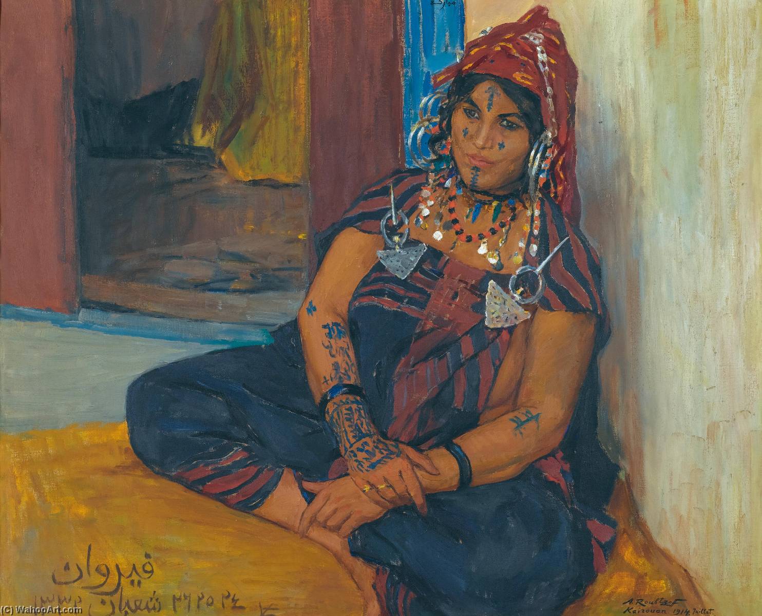 Reproducciones De Pinturas Moubaraka en Kairouan de Alexandre Roubtzoff ...