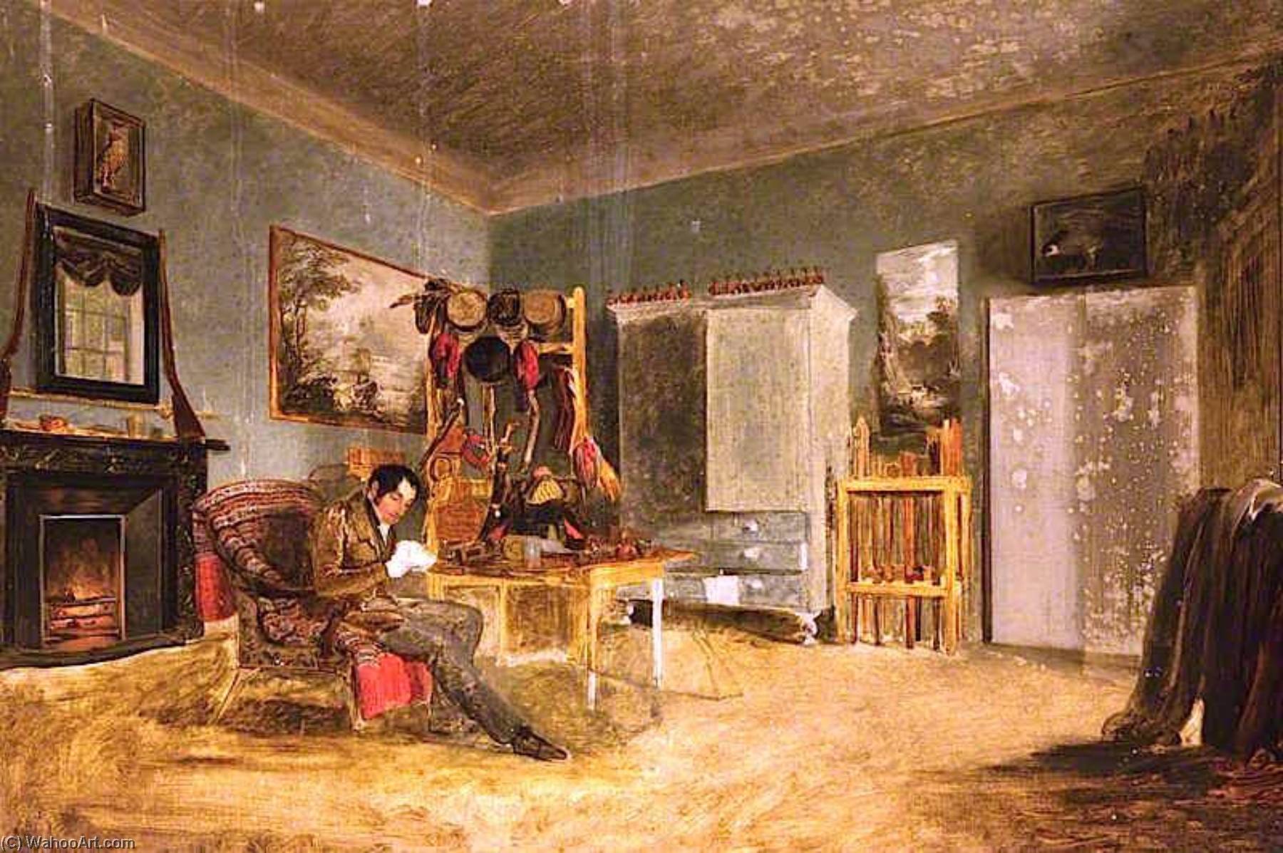 Gravura De Qualidade De Museu Uma sala de armas com George, 4o Conde de ...