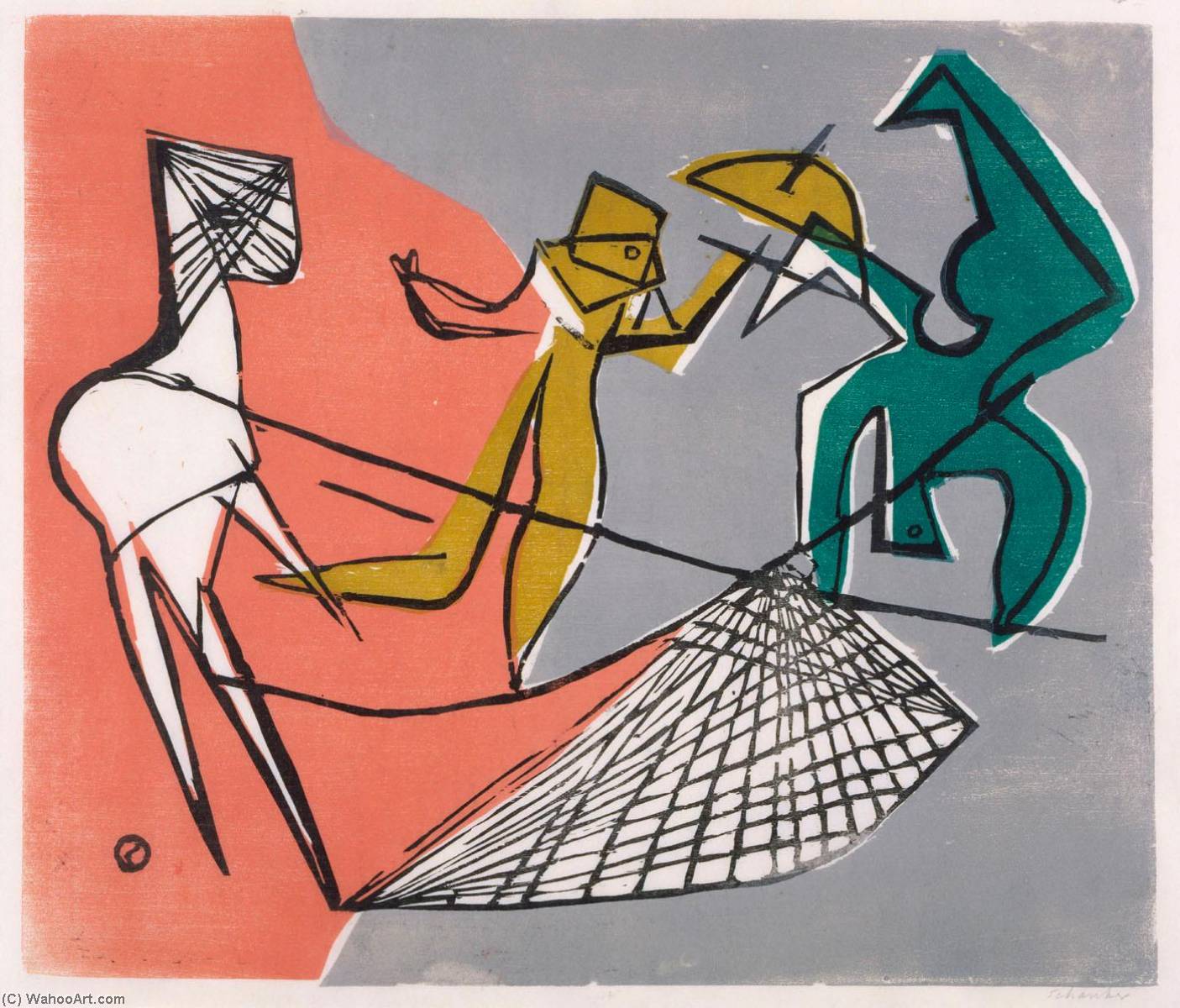 Kunstreproduktionen Luftakte, 1940 von Louis Schanker (Inspiriert von ...